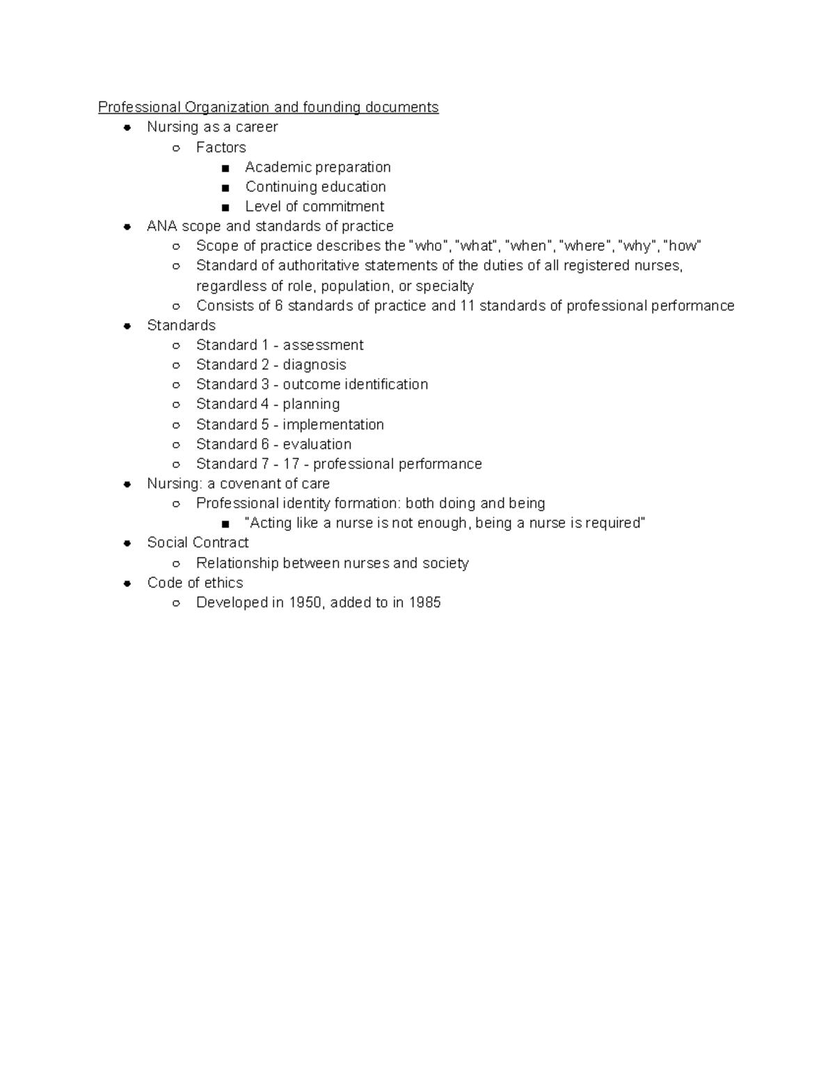 Professional Organization - Studocu