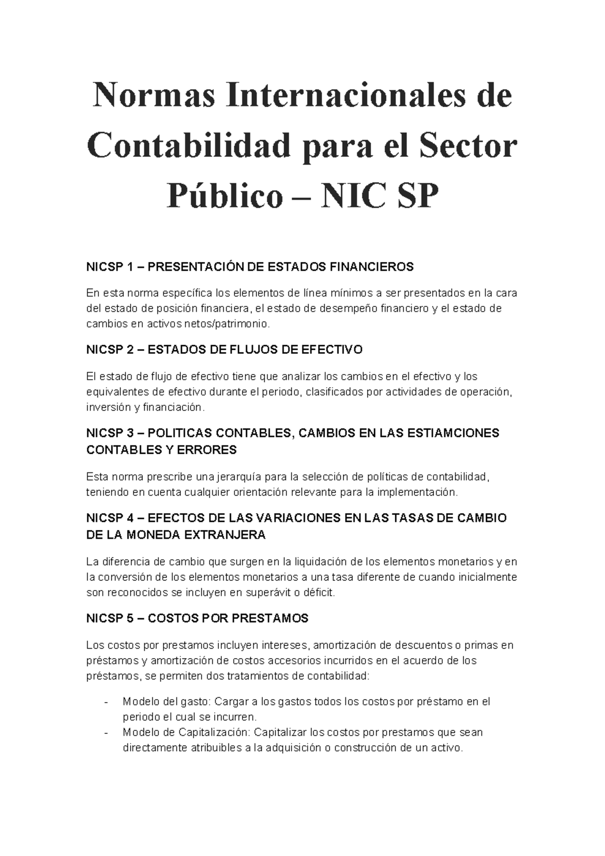NIC SP - Normas Internacionales de Contabilidad para el Sector Público ...