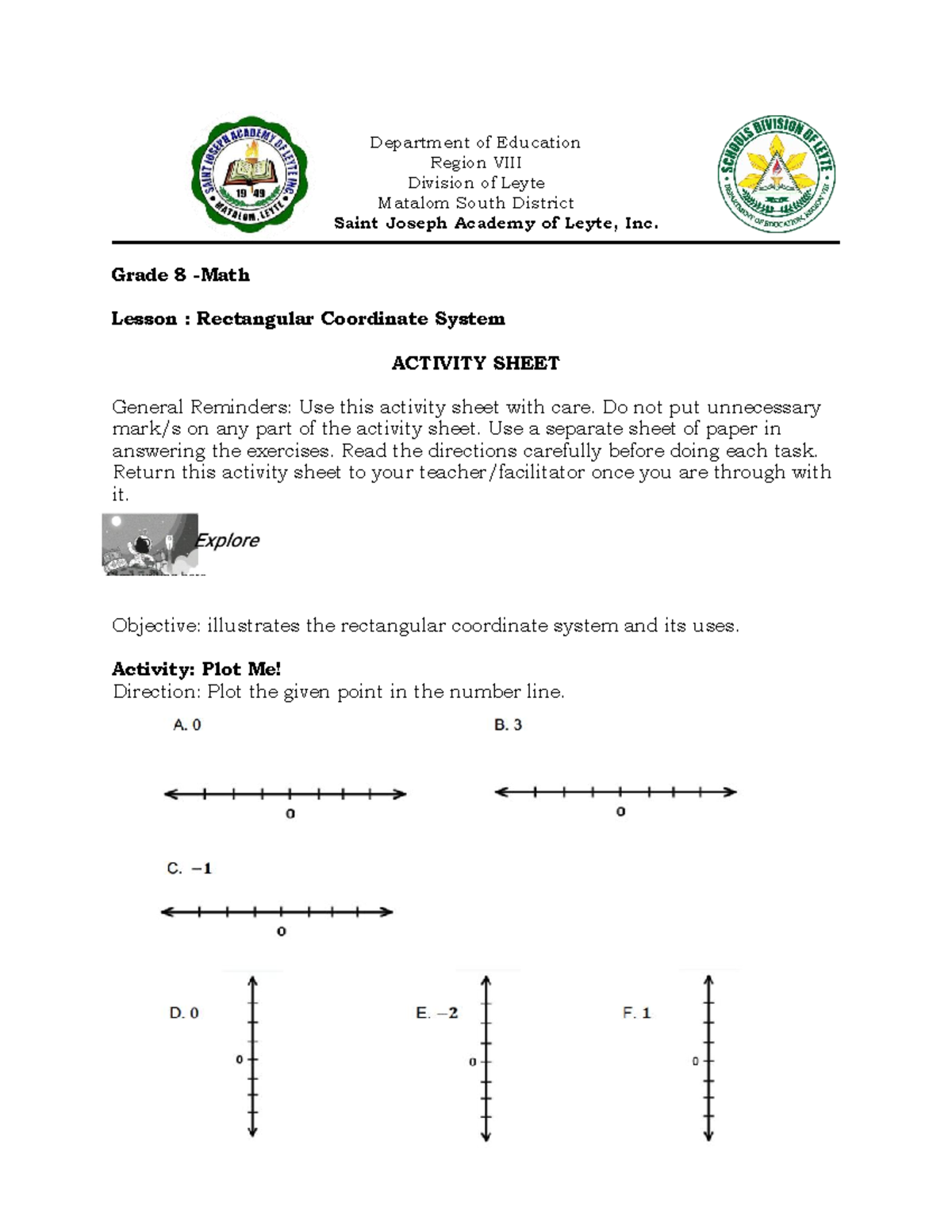 LAS in Math 8 - 1 - Learning Activity Sheet - Department of Education ...