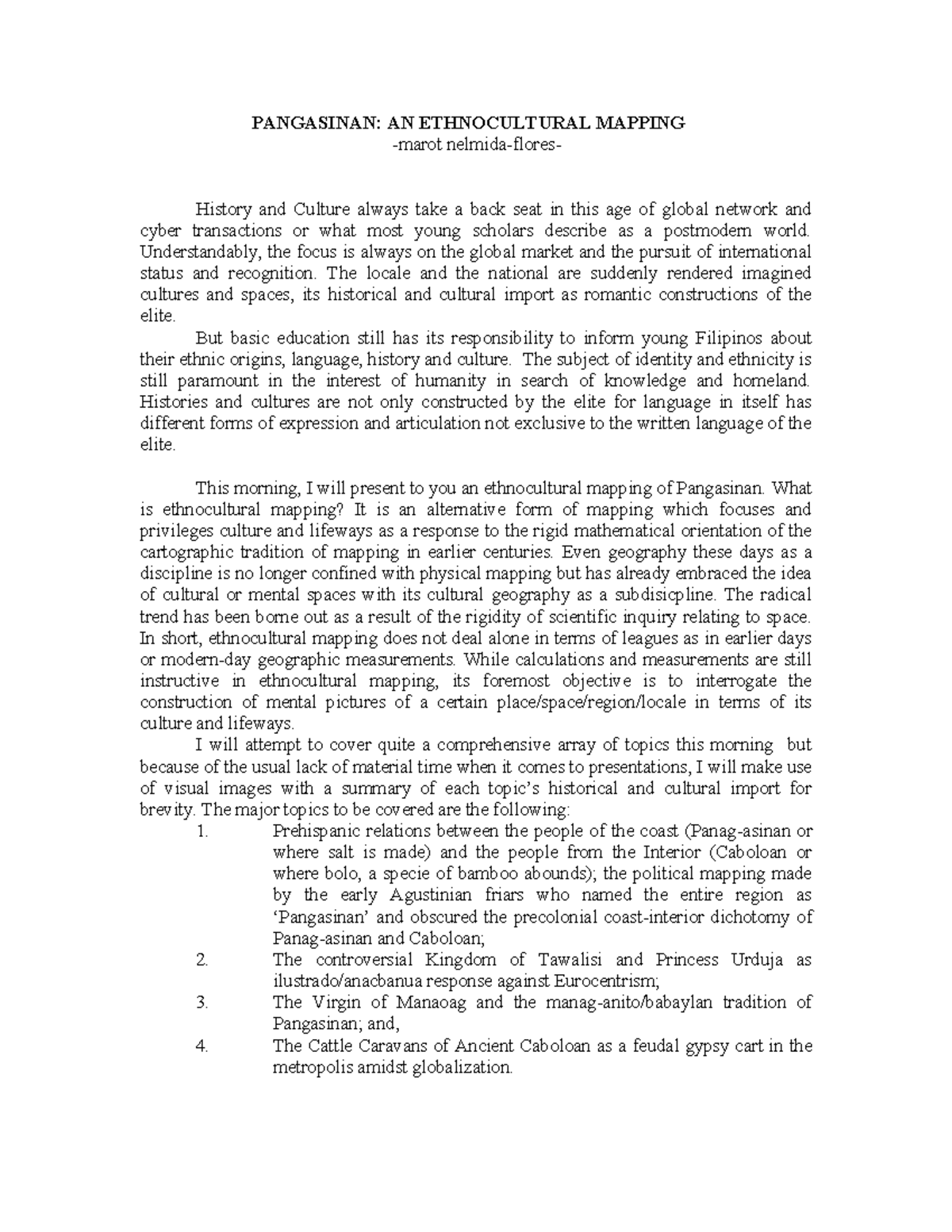 Pangasinan Ethnocultural Mapping - PANGASINAN: AN ETHNOCULTURAL MAPPING ...