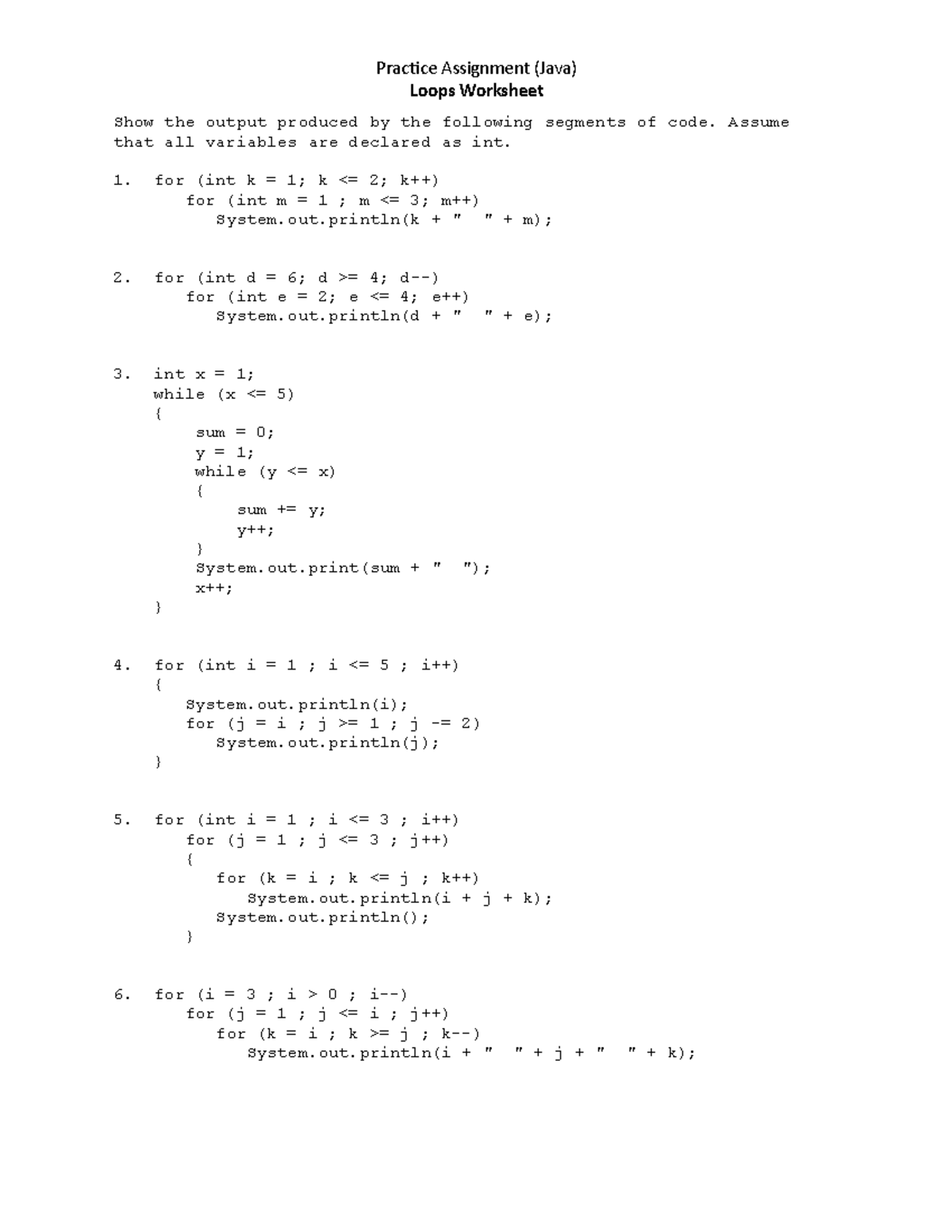 Pa Loops While And For Loops Pracce Assignment Java Loops 4322