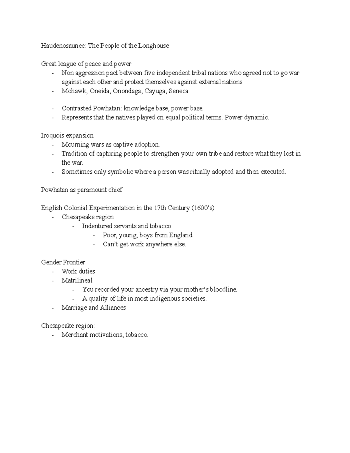 3 Lecture HTY - Haudenosaunee: The People of the Longhouse Great league ...