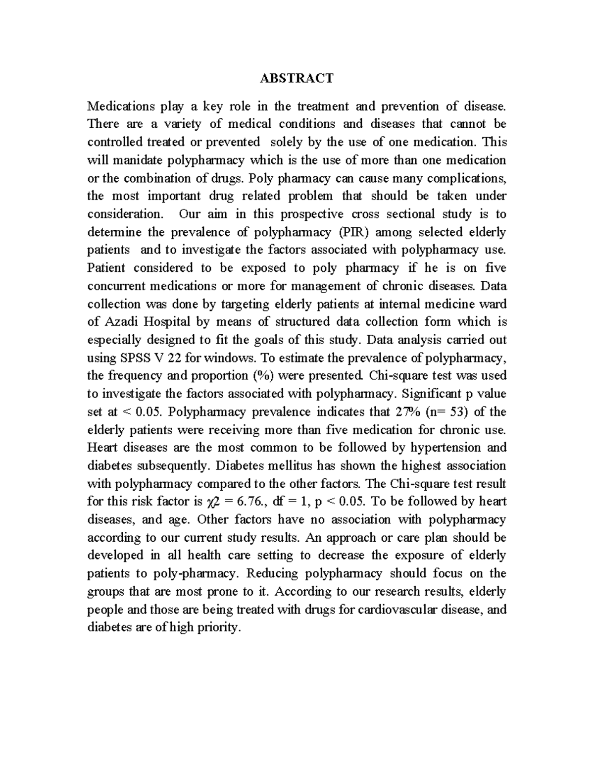 Abstract PP - ABSTRACT Medications play a key role in the treatment and ...