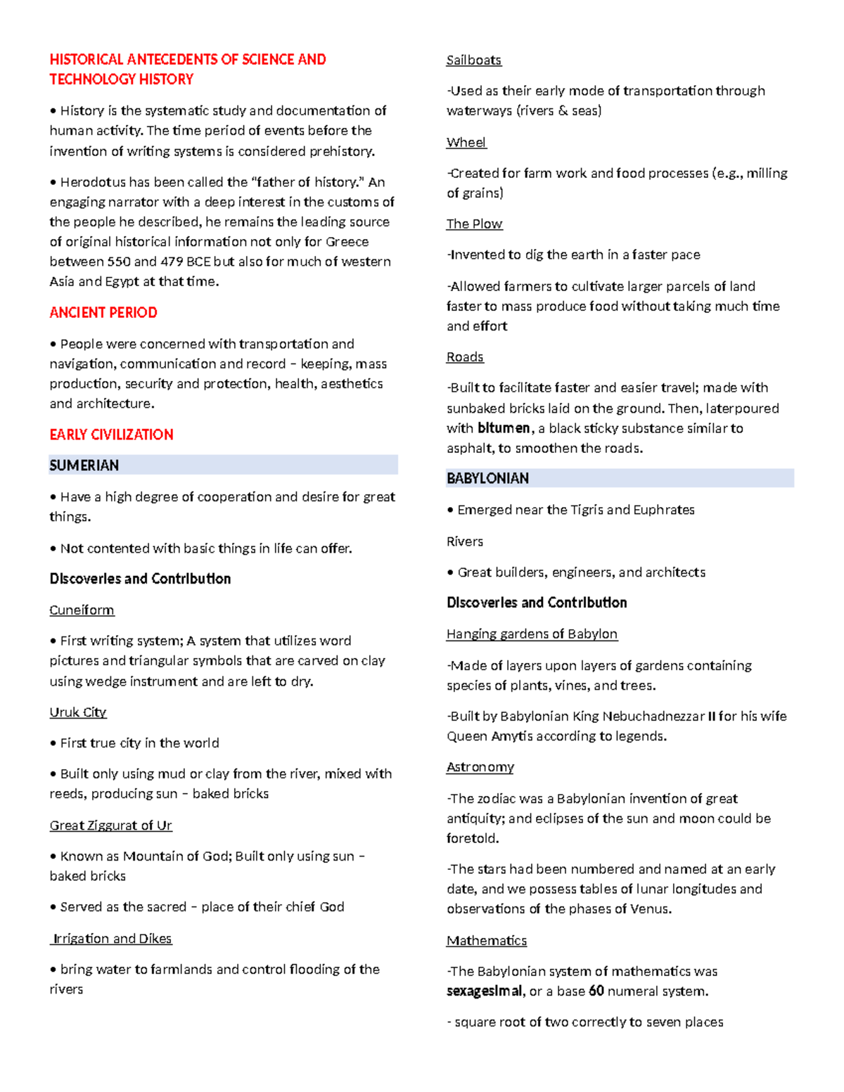 STS-Civilization - Xfrcf - HISTORICAL ANTECEDENTS OF SCIENCE AND ...