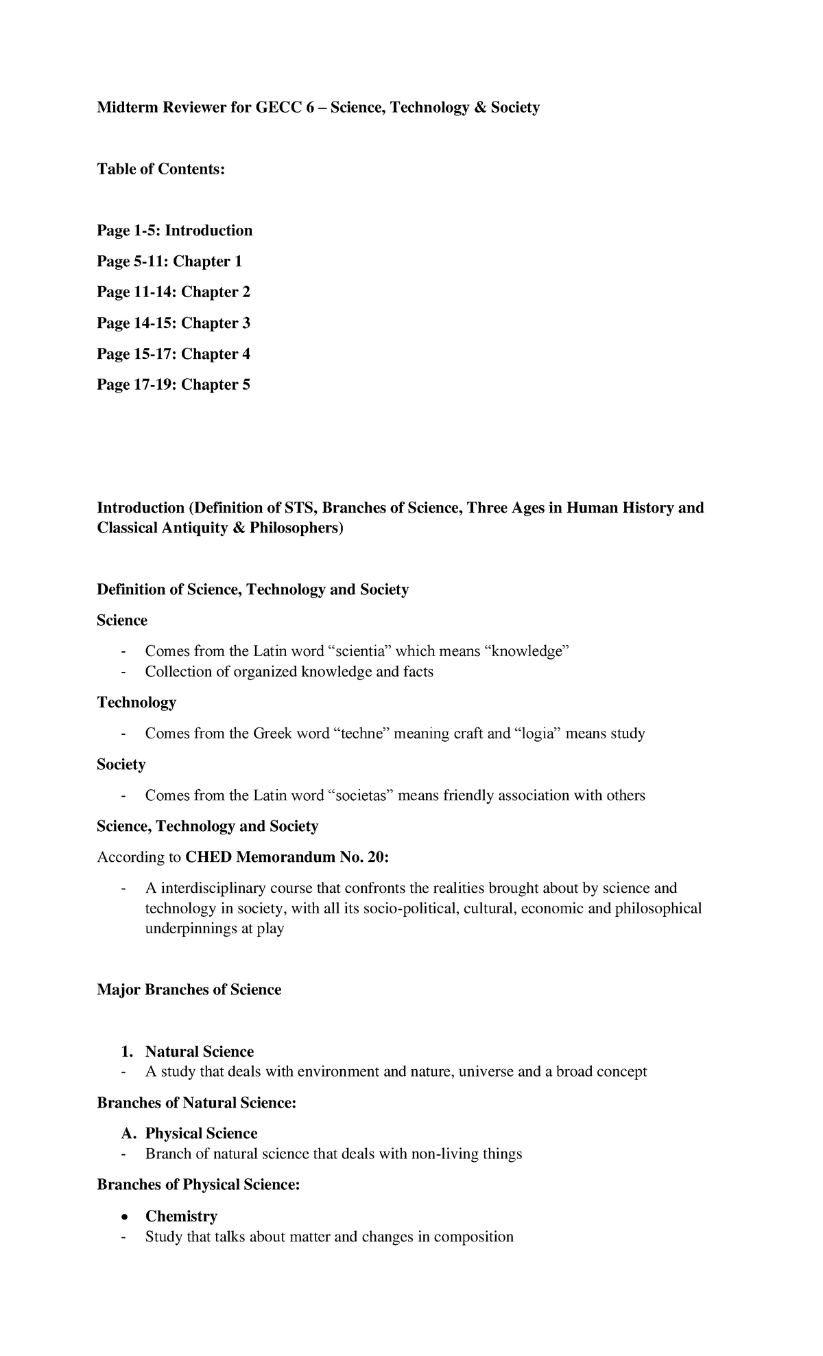 Midterm Reviewer GECC 6 Science Technology Society - Midterm Reviewer ...