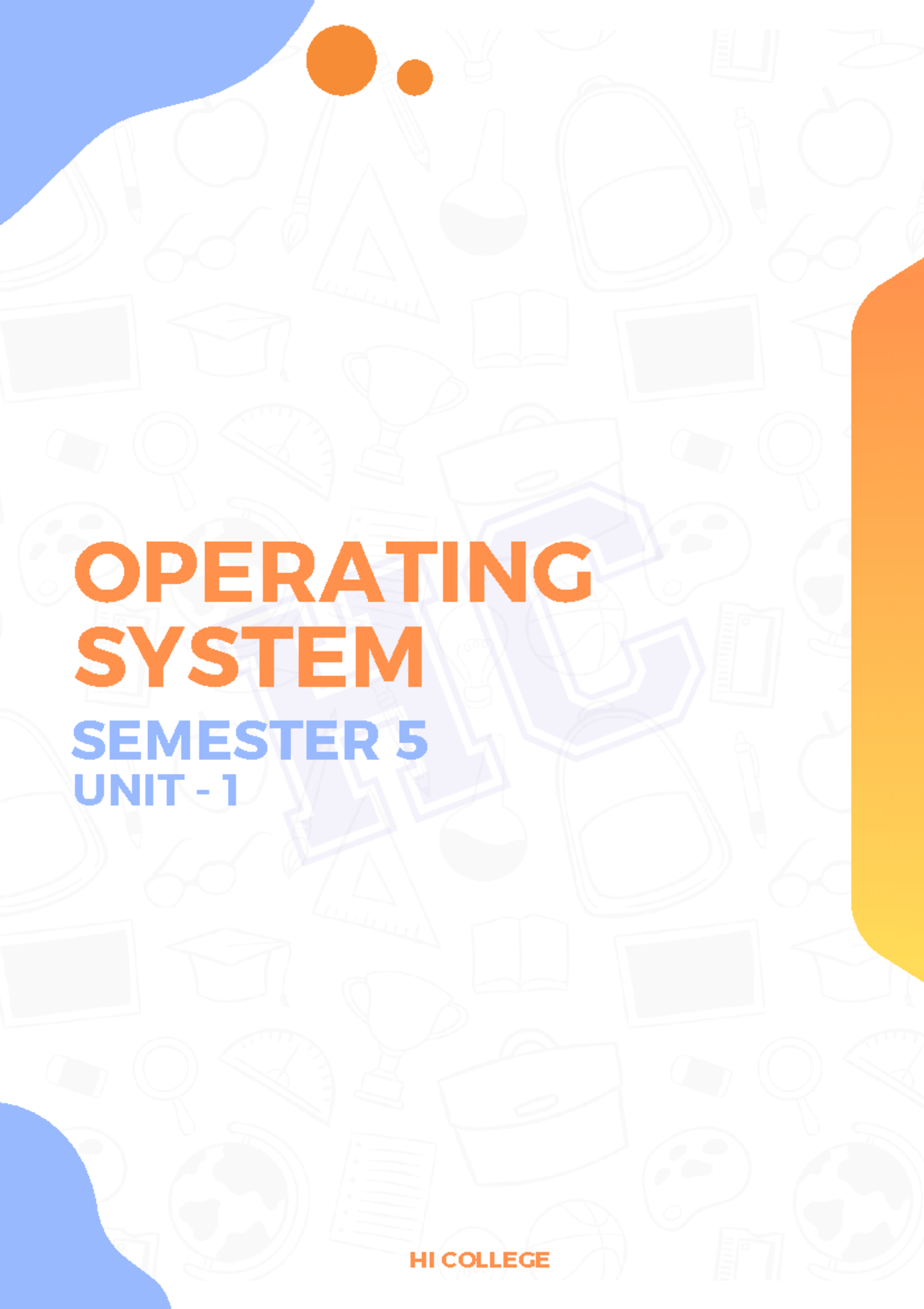 OS S5 U1 - notes for operating system and linux - OPERATING SYSTEM HI ...