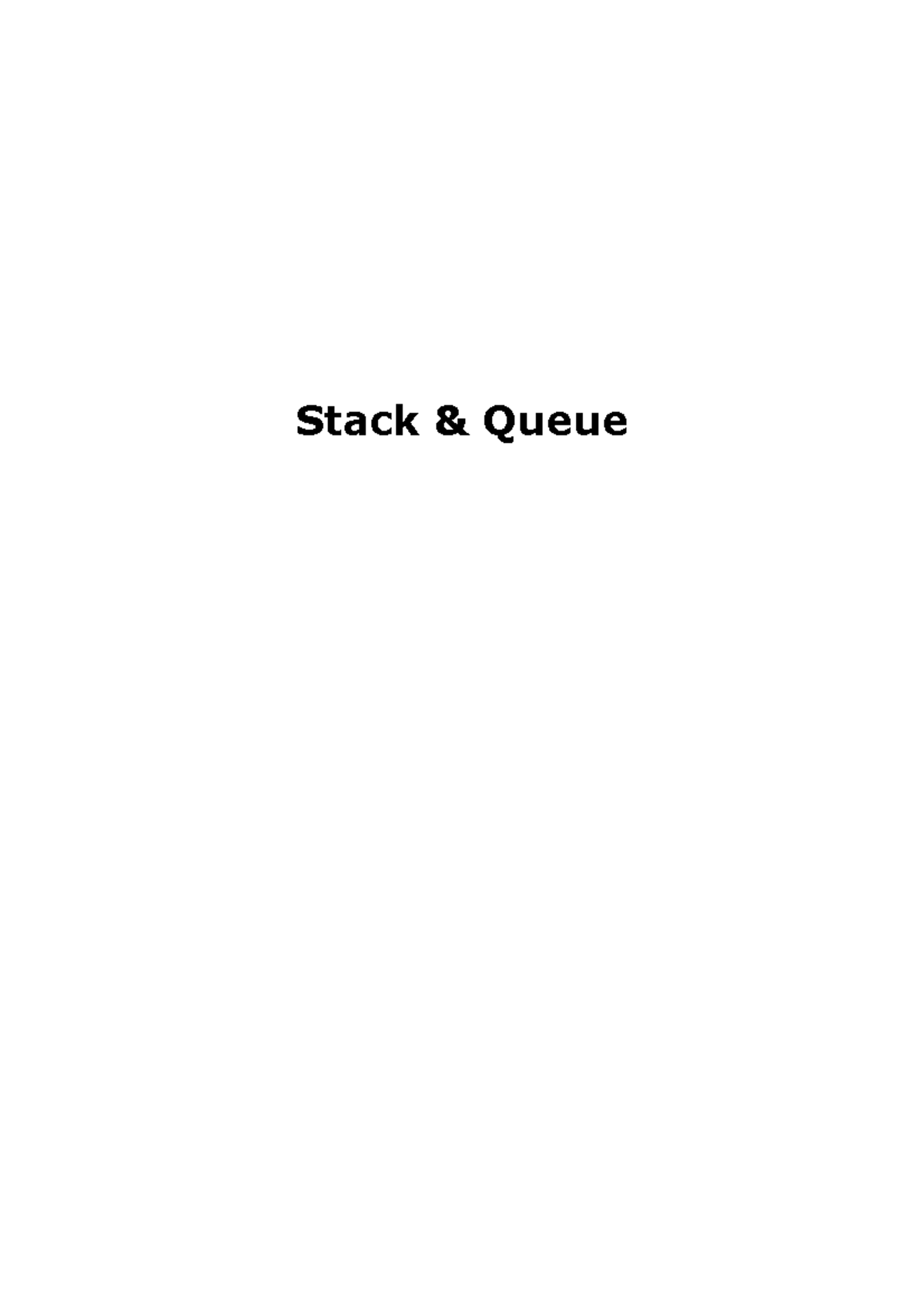 Stack & Queue-3330704 - Data Structure - GTU - Studocu