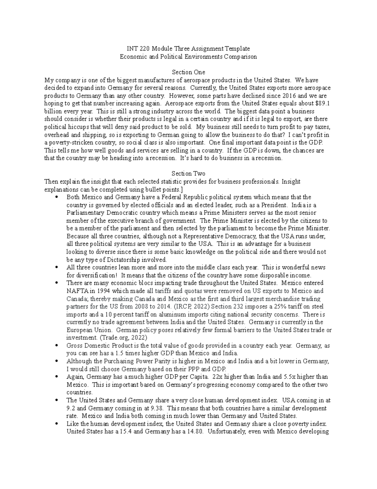 Desiree Taylor - Assignment 3 - INT 220 Module Three Assignment ...