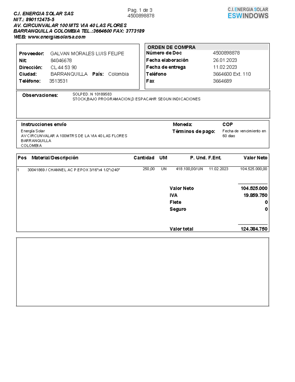 4500898878 - go jugk ñligu - Observaciones: SOLPED. N 10189583 STOCK ...