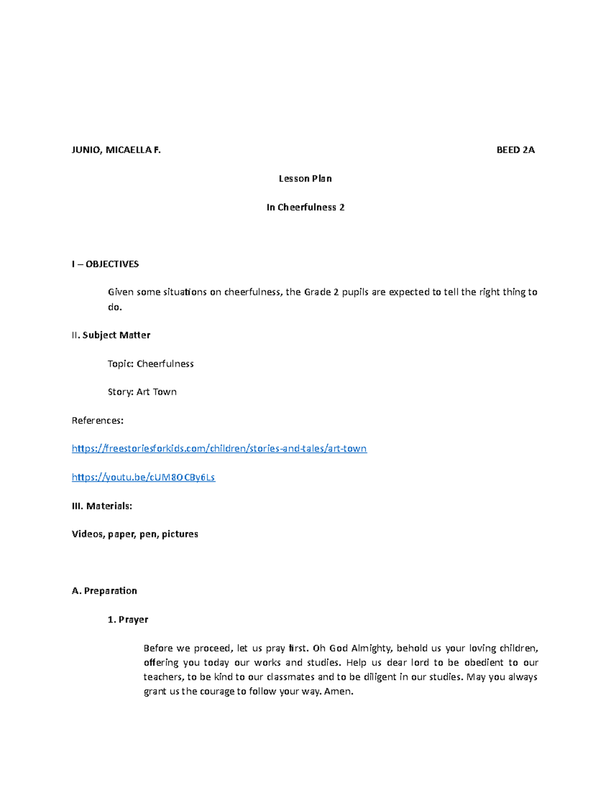 Rewritten LP AS9 GMRC Micaella F - JUNIO, MICAELLA F. BEED 2A Lesson ...