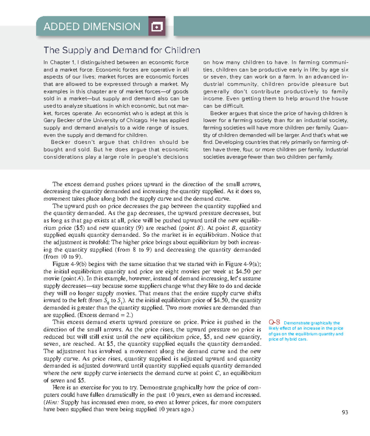 Economics-43 - n/a - 93 The excess demand pushes prices upward in the ...
