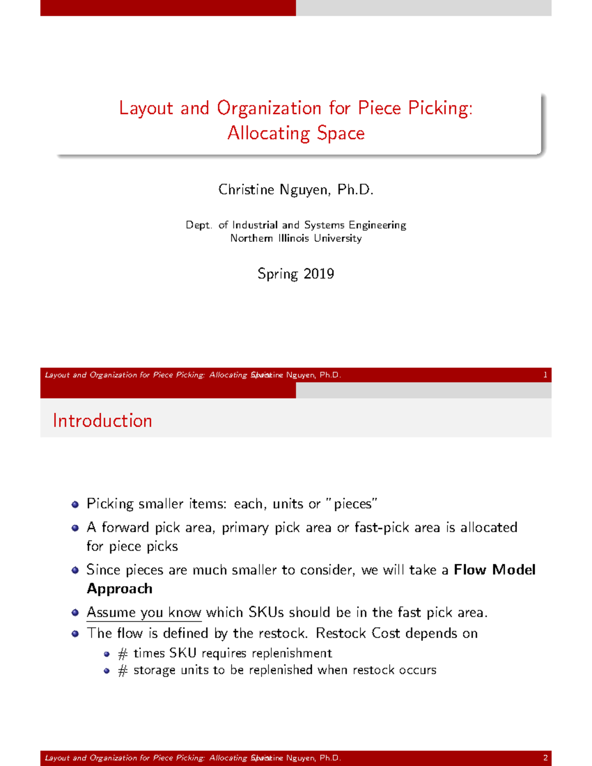 4-1 Piece Pick - Allocating Space (handout) - Layout and Organization ...