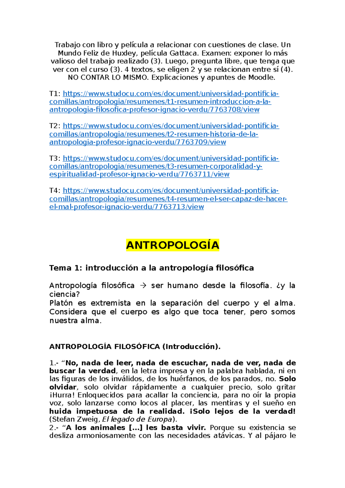 Antropología - Profesor Ignacio Verdú - Trabajo con libro y película a ...