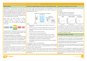 AQA Cell Biology Knowledge Organiser - Cell Biology Knowledge Organiser ...