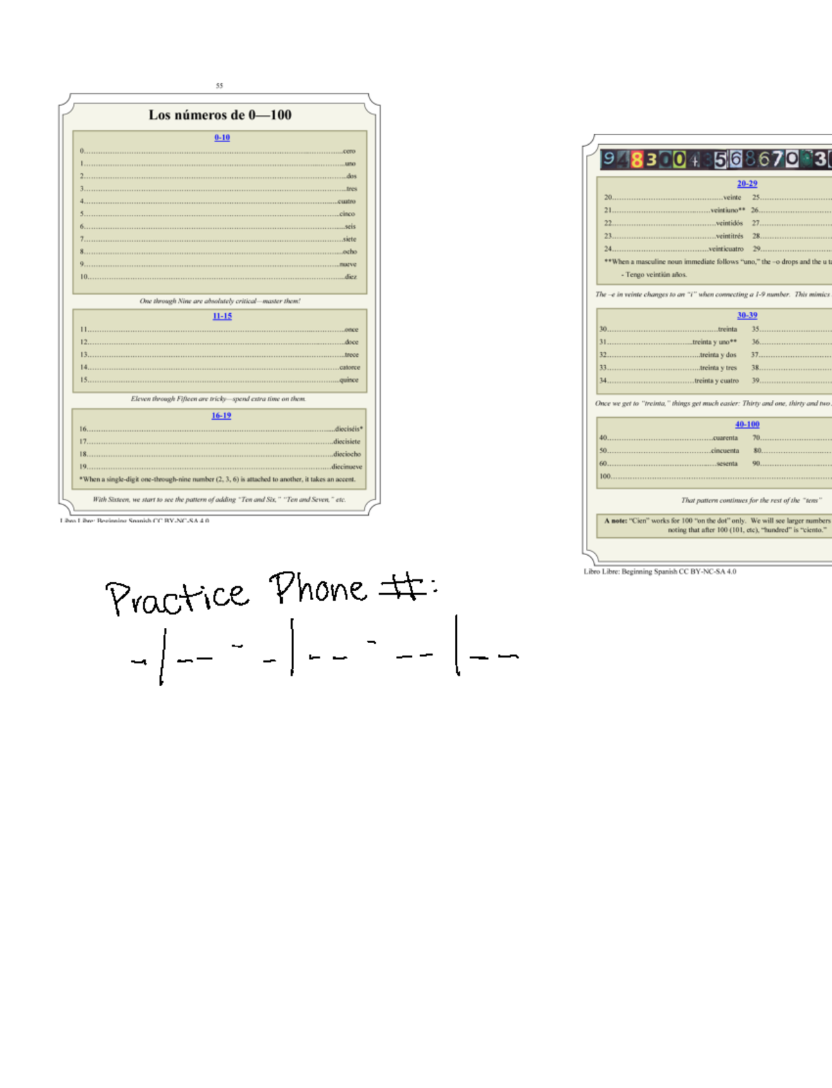 Numbers and telling time - SPAN 101 - Practice Phone I l l - Studocu