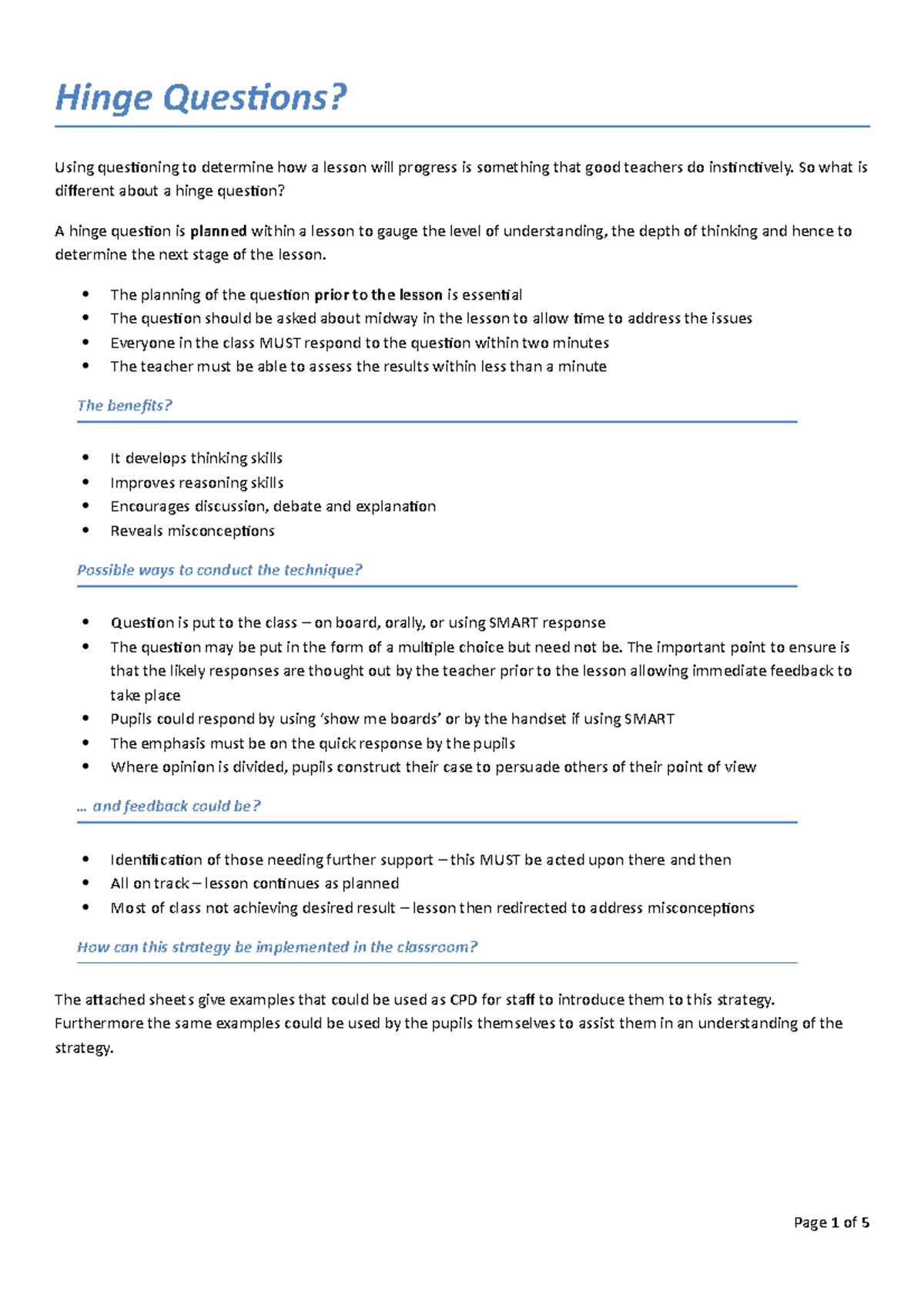 7Hinge Questions - Poetry - Hinge Questions? Using questioning to ...
