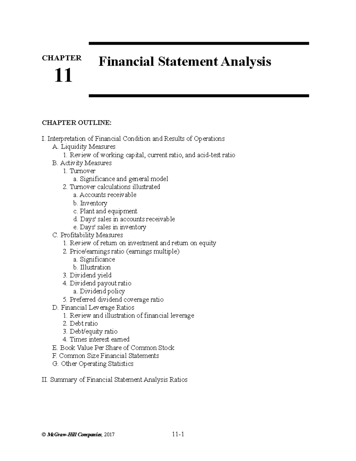 Marshall 11e IM SM Ch11 - Finance Book Materials - CHAPTER 11 Financial ...