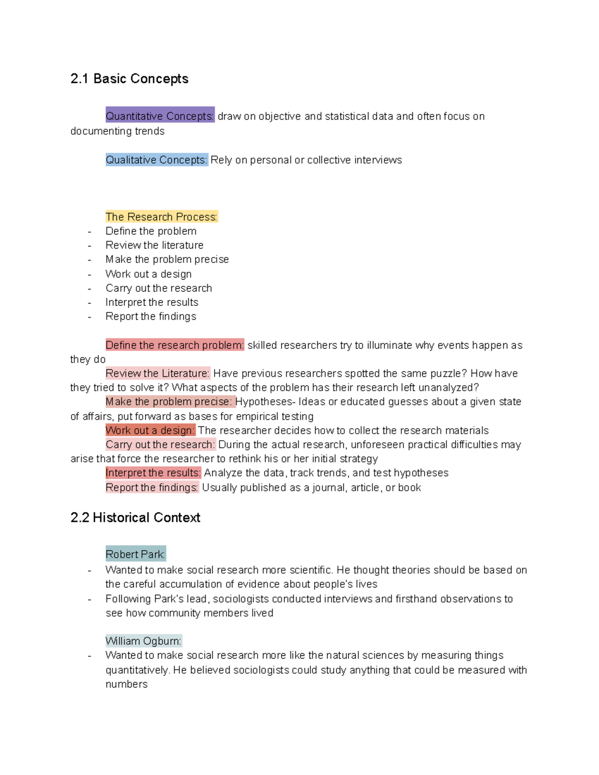 Sociology Chapter 2 3 - 2 Basic Concepts Quantitative Concepts: draw on ...