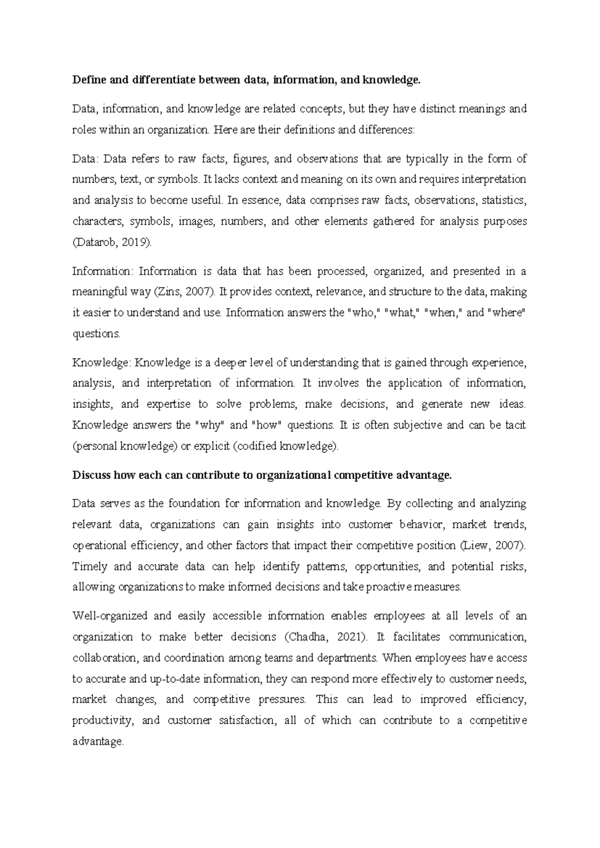 D3 - D2 - Management Information Systems and Technology, Discussion ...