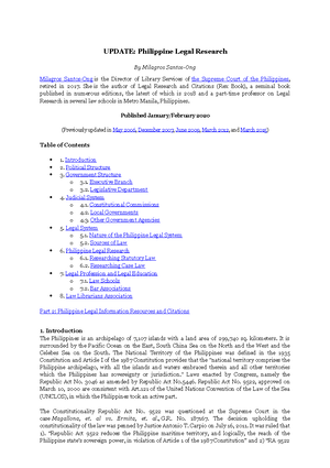 Legal-Research-Outline - LEGAL RESEARCH Chapter 1 INTRODUCTION TO LEGAL ...