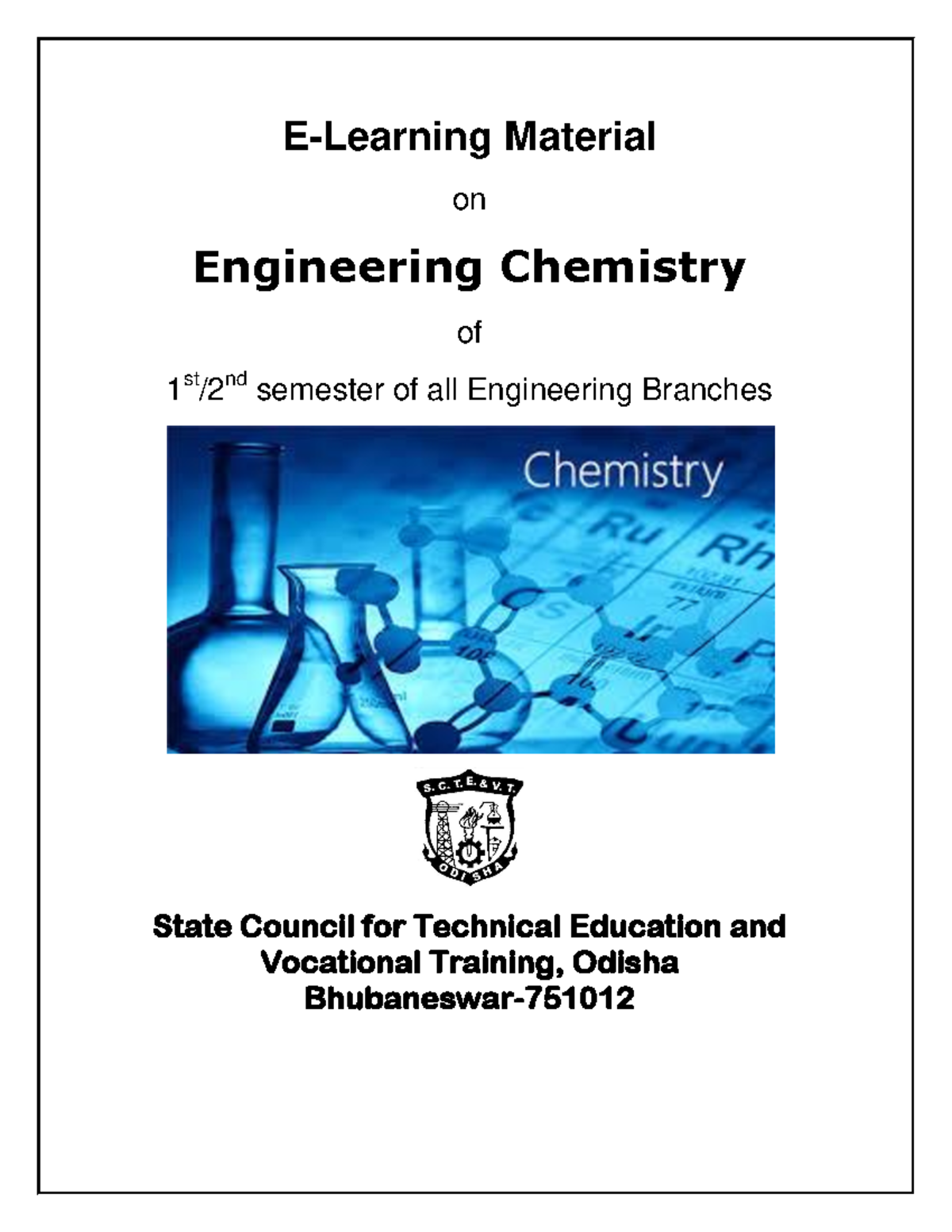 Engineering Chemistry 1ST YEAR LM - E-Learning Material on Engineering ...