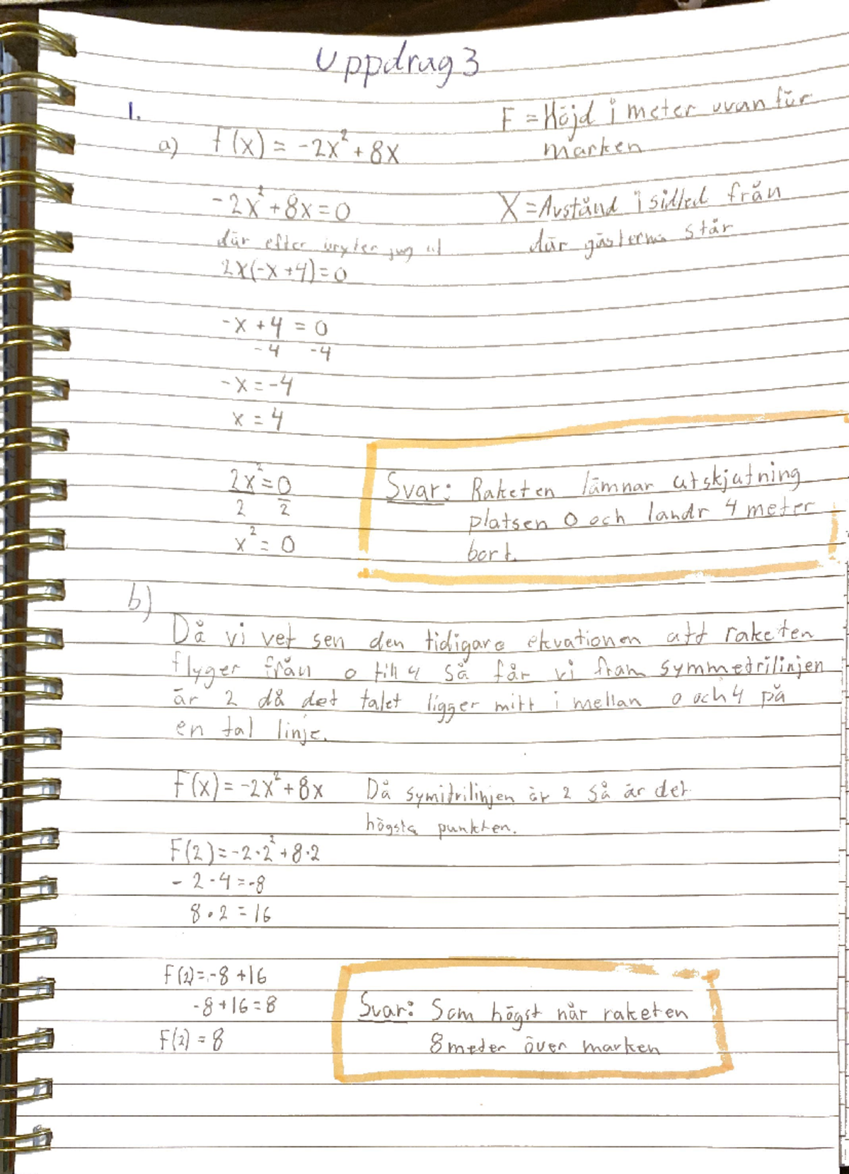 Ma 2a Uppdrag 3 pdf 2022 - Matte uppgift Hermods - Uppdrag 3 1. F Hojd ...