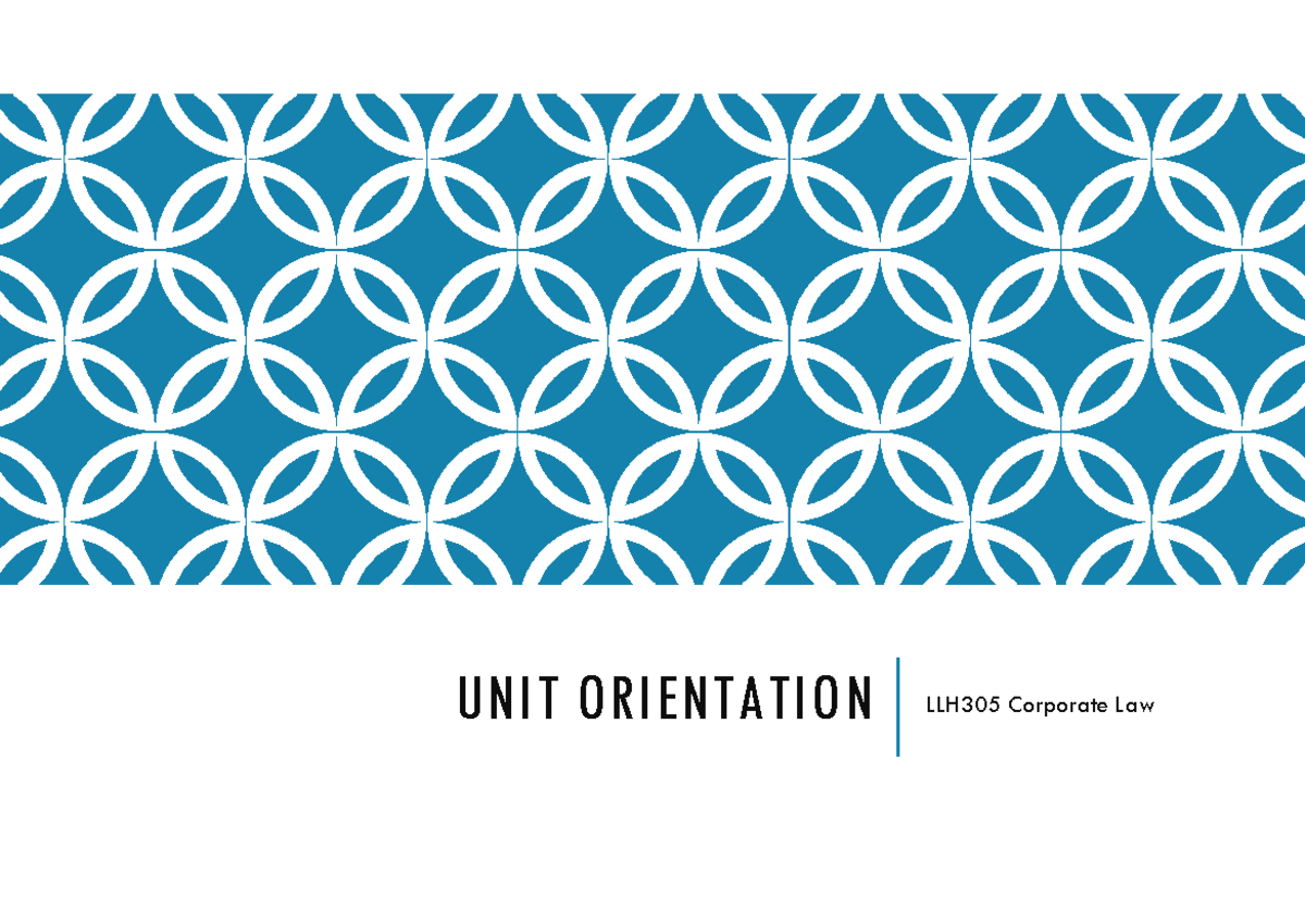Summer Semester 21-22 LLH305 Unit Orientation - UNIT ORIENTATION LLH305 ...