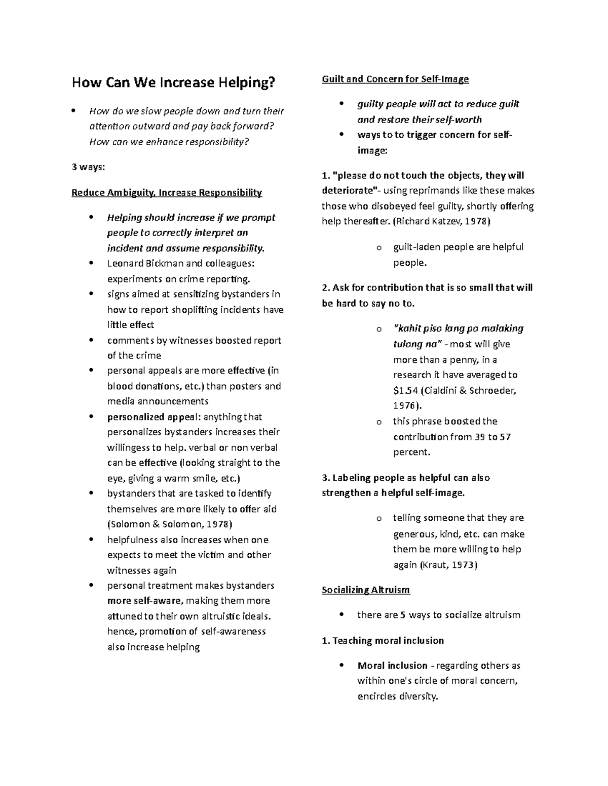 How Can We Increase Helping - Leonard Bickman and colleagues ...