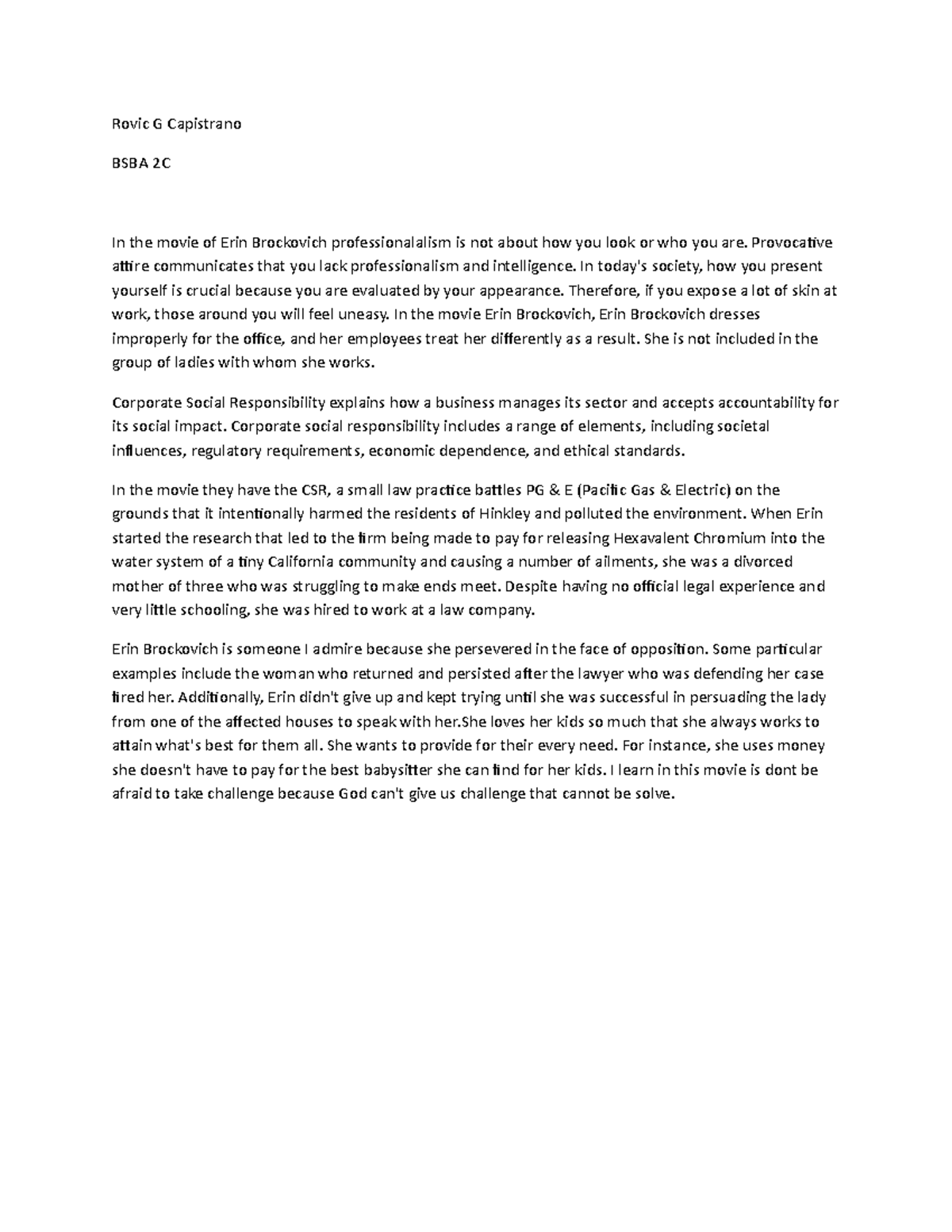 Capistrano Rovic 2C ACT7 - Rovic G Capistrano BSBA 2C In the movie of ...