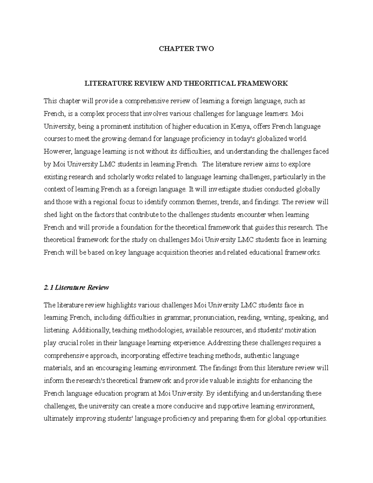 Chapter TWO - no guidfe - CHAPTER TWO LITERATURE REVIEW AND THEORITICAL ...