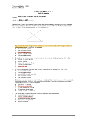 Practico - EJERCICIO PRACTICO 4 PROCESO DE MERCADO Instrucciones: Observe la siguiente grafica ...