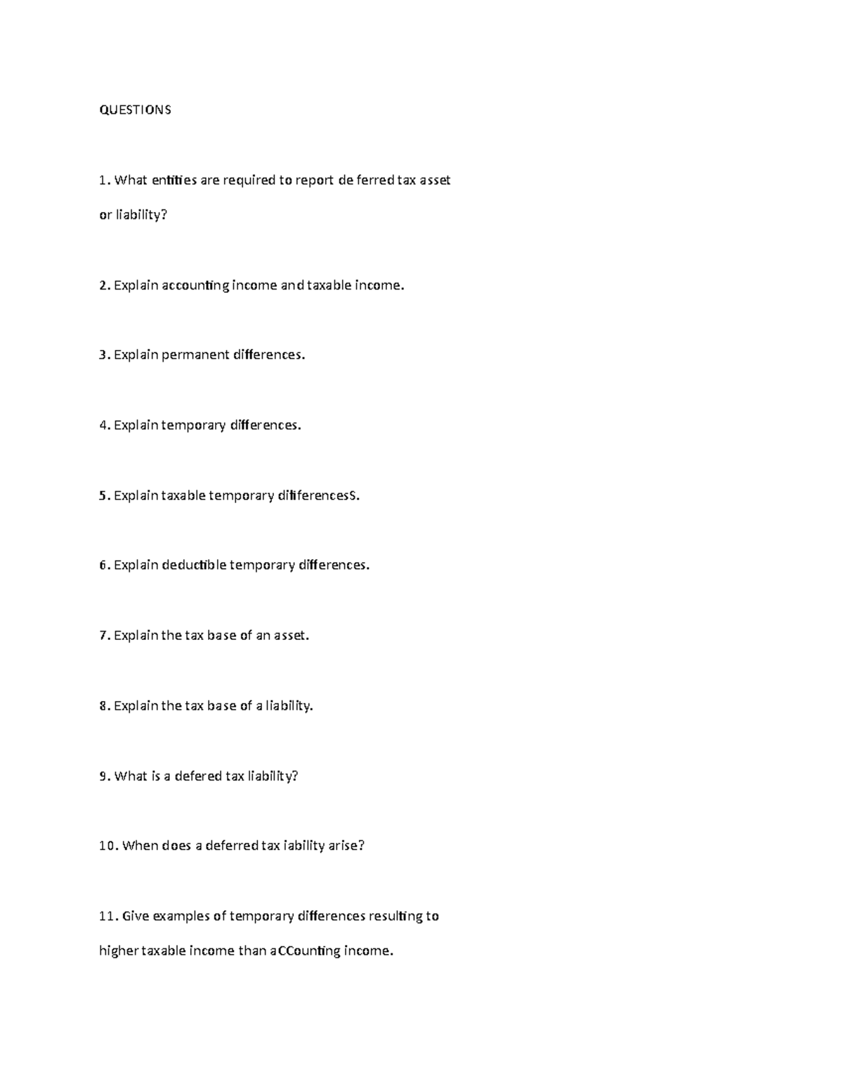 Questions and Disclosures (Key Elements) - QUESTIONS What entities are ...