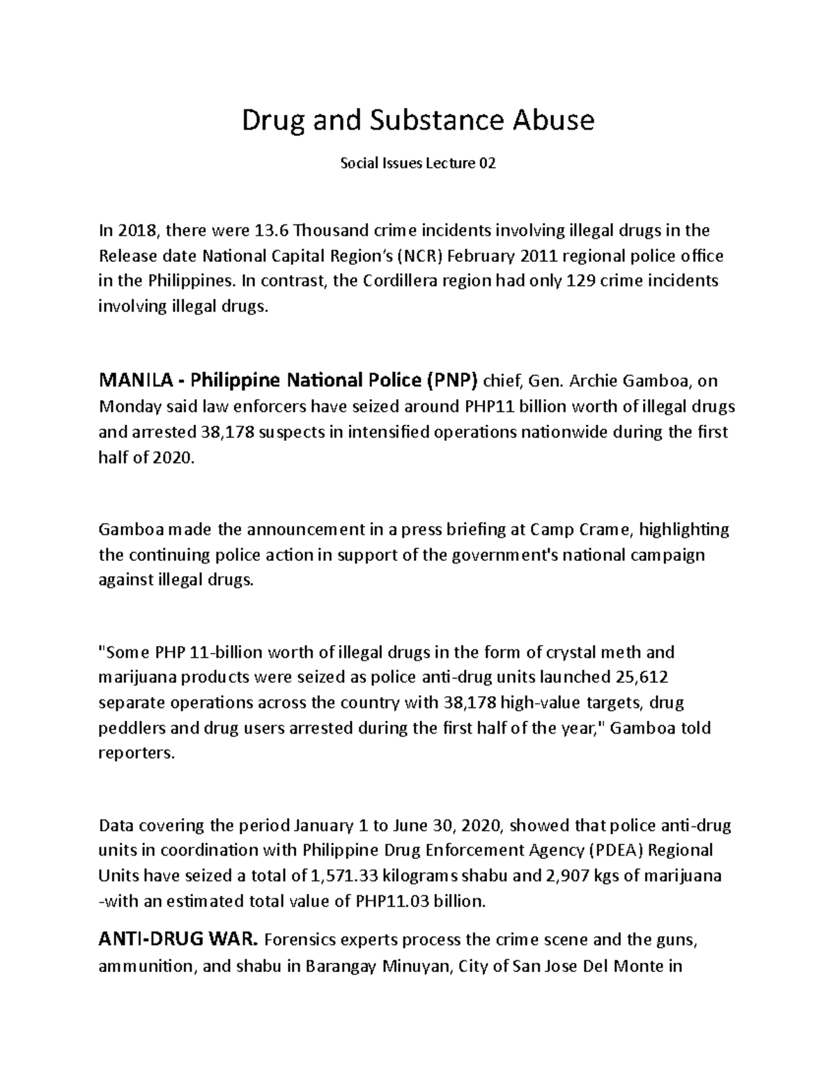 Drug and Substance Abuse - Drug and Substance Abuse Social Issues ...