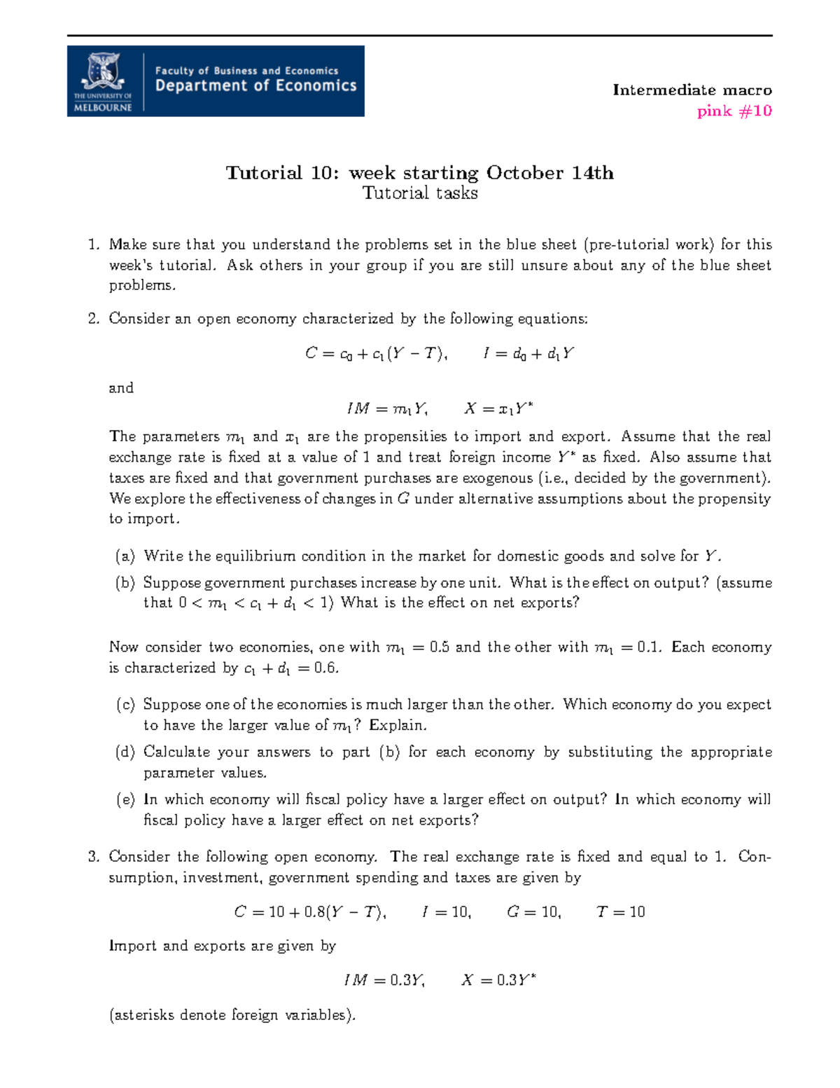 Pink10 - Intermediate macro pink # Tutorial 10: week starting October ...