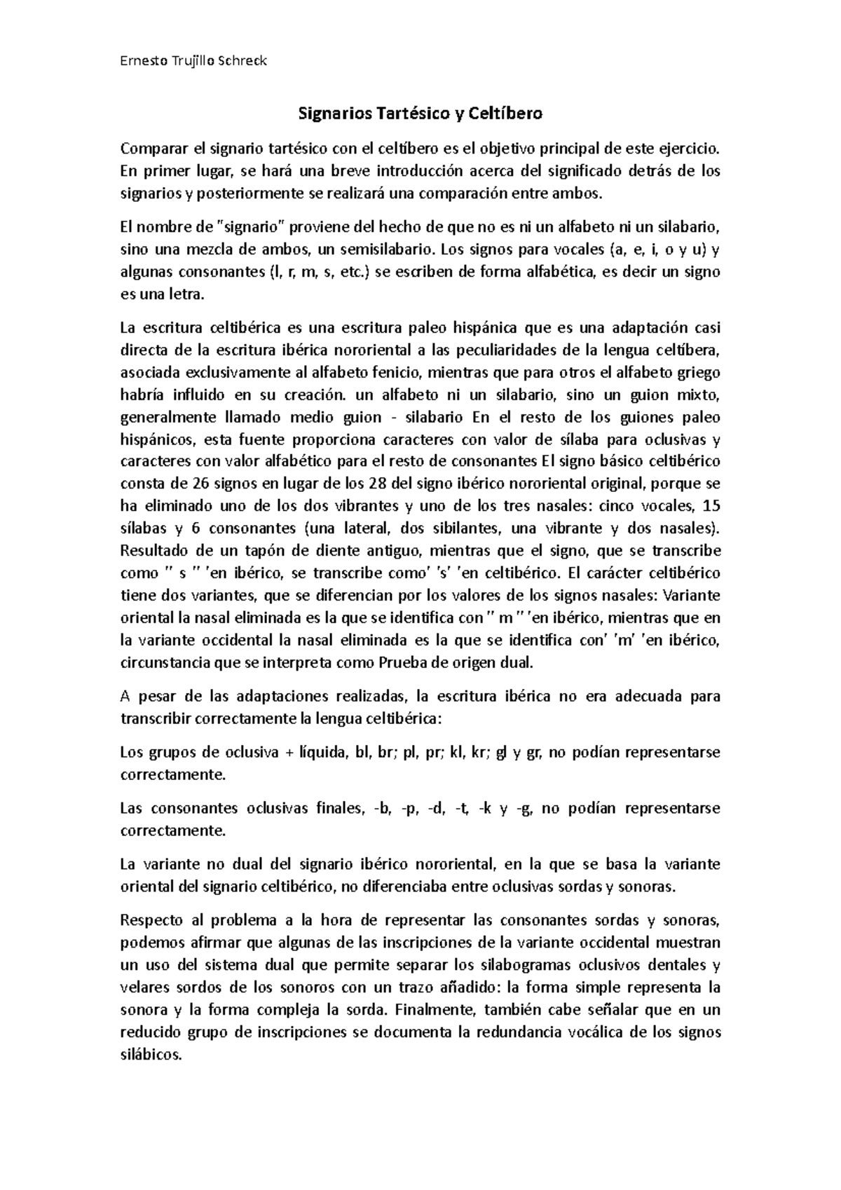 Signarios Tartésico y Celtíbero - Ernesto Trujillo Schreck Signarios ...