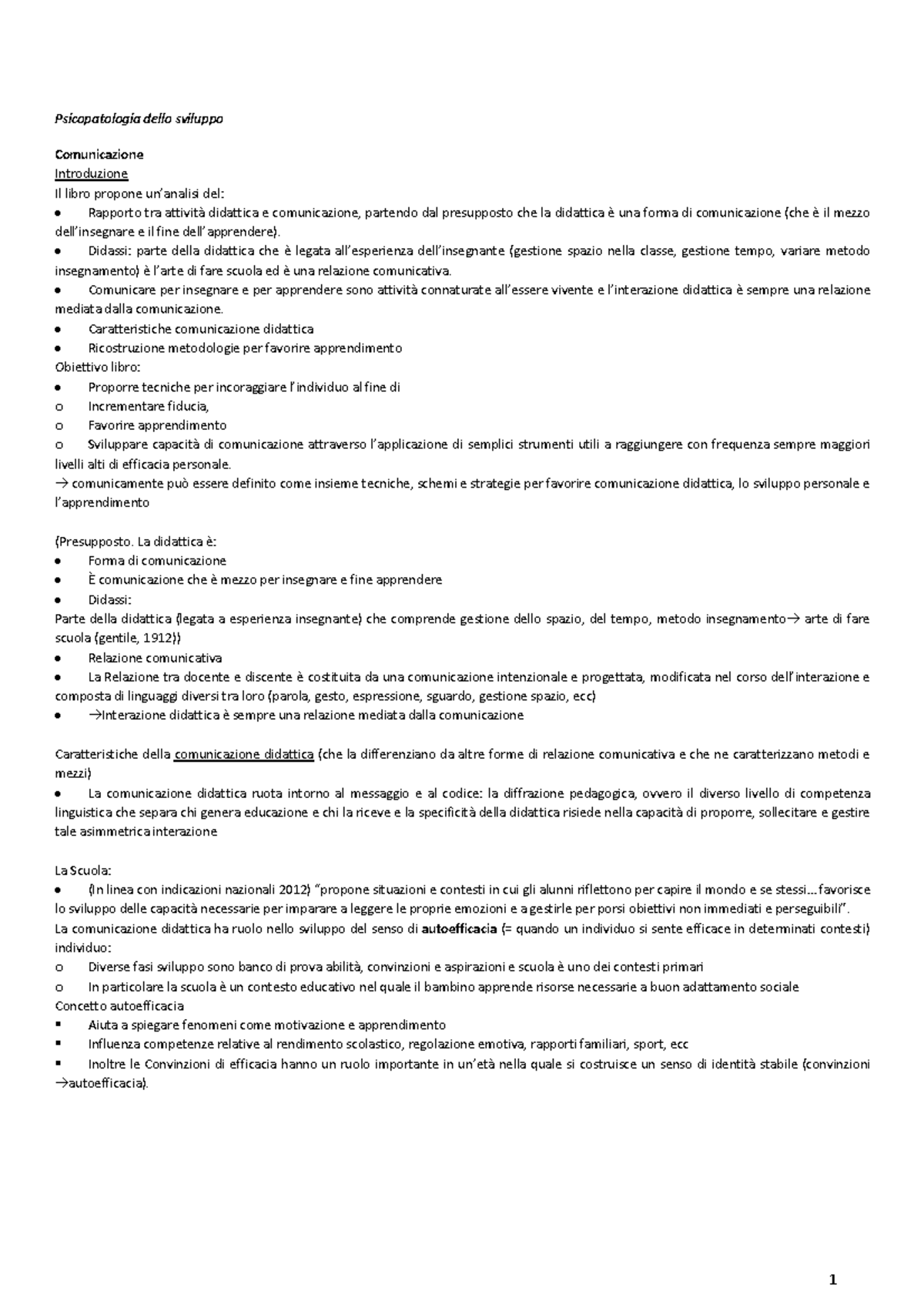 Comunicazione Riassunto comunicamente - Warning: TT: undefined function: 32 Psicopatologia dello ...