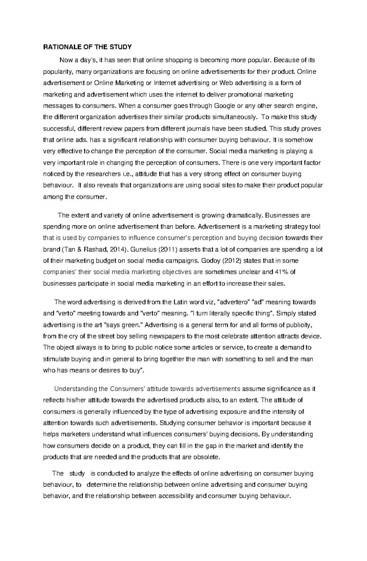 Group 11 journal - Help the reder give ideas about research - RATIONALE ...