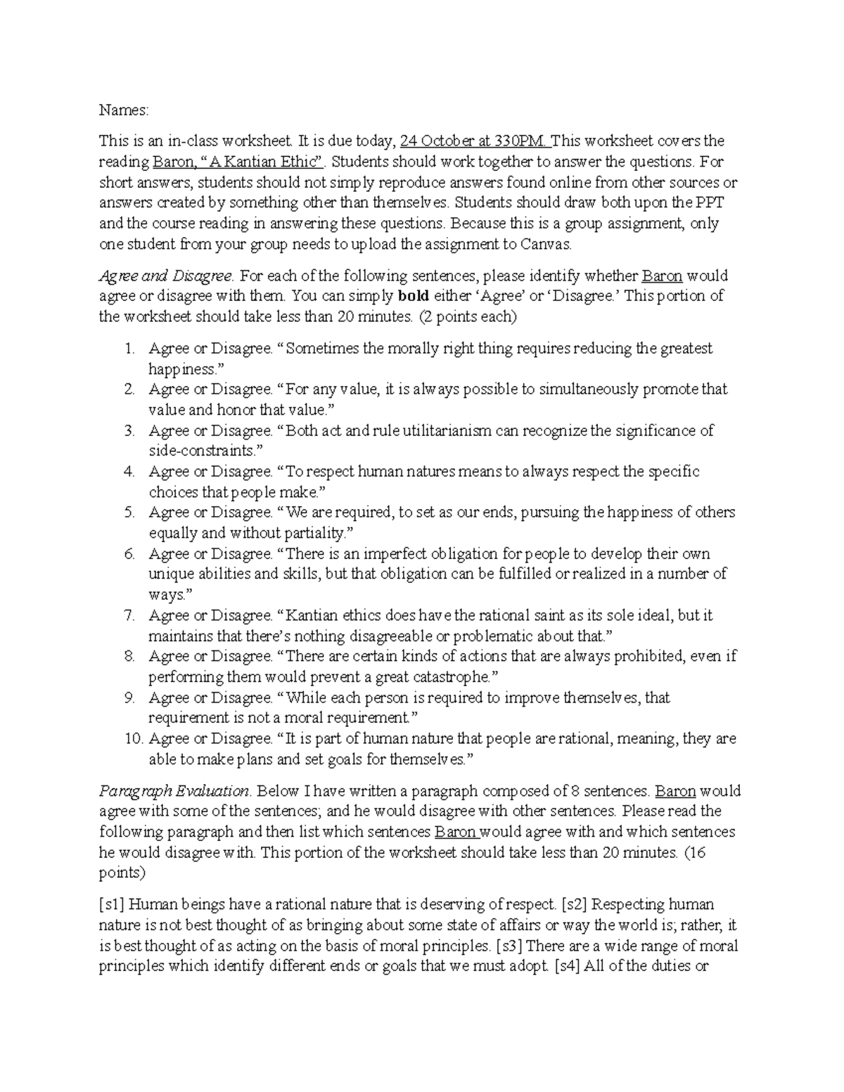 In Class Worksheet 7 - Names: This is an in-class worksheet. It is due ...