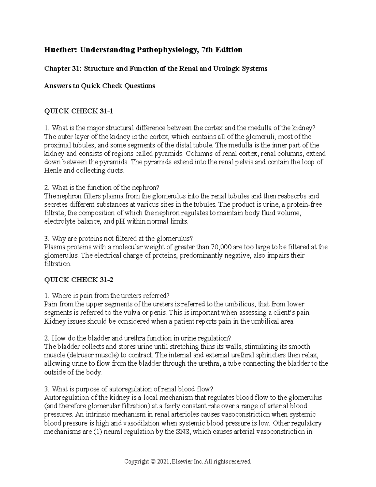 Chapter 031 - Lecture powerpoint notes - Huether: Understanding ...