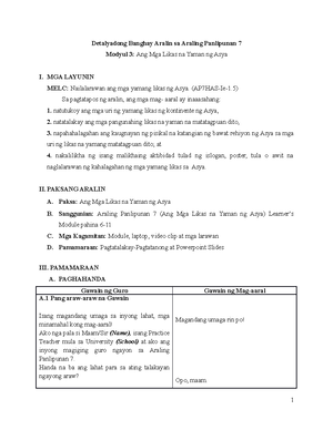 Reflection- Notes-NLC - Republic of the Philippines Department of ...