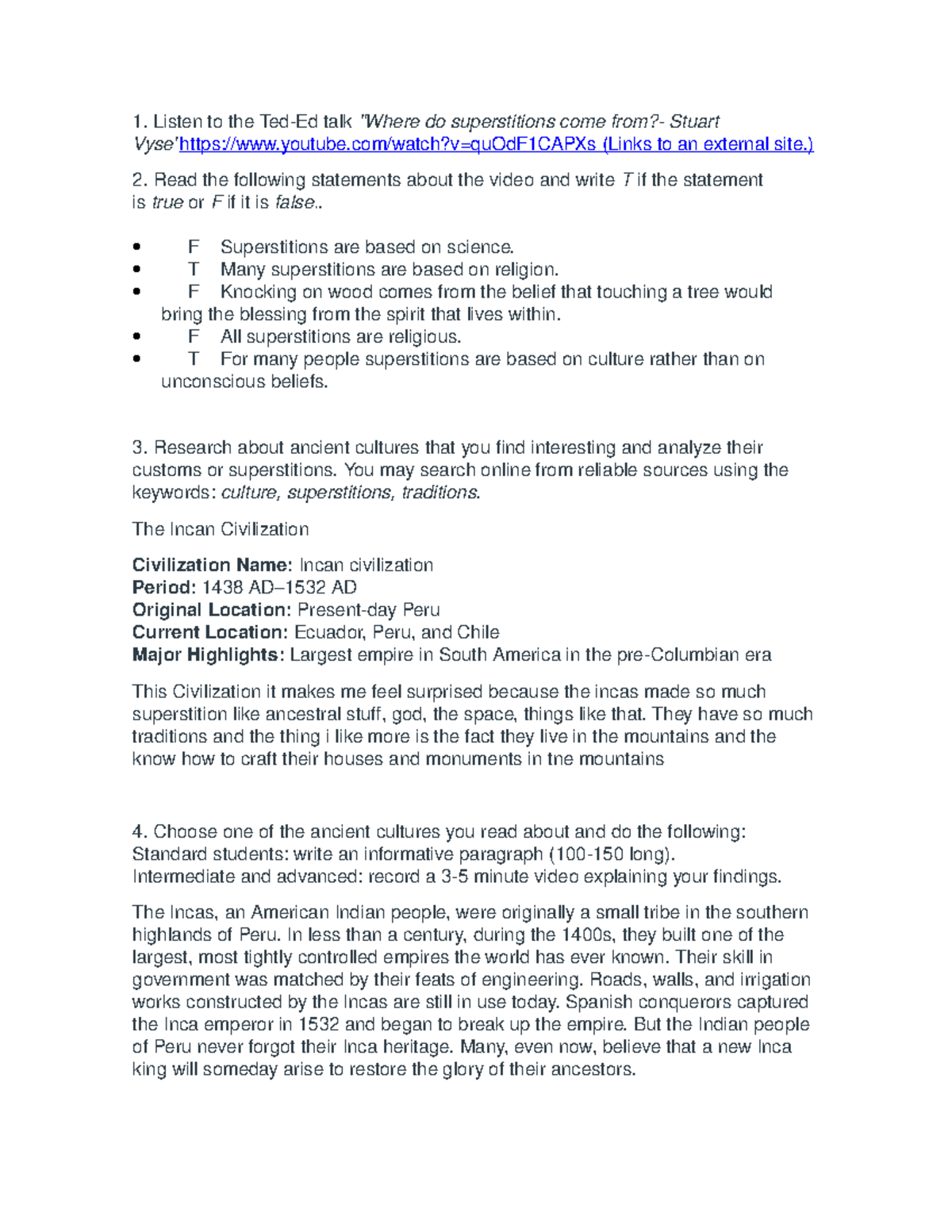 Acrividad 7 ingles - adwd - Listen to the Ted-Ed talk "Where do ...