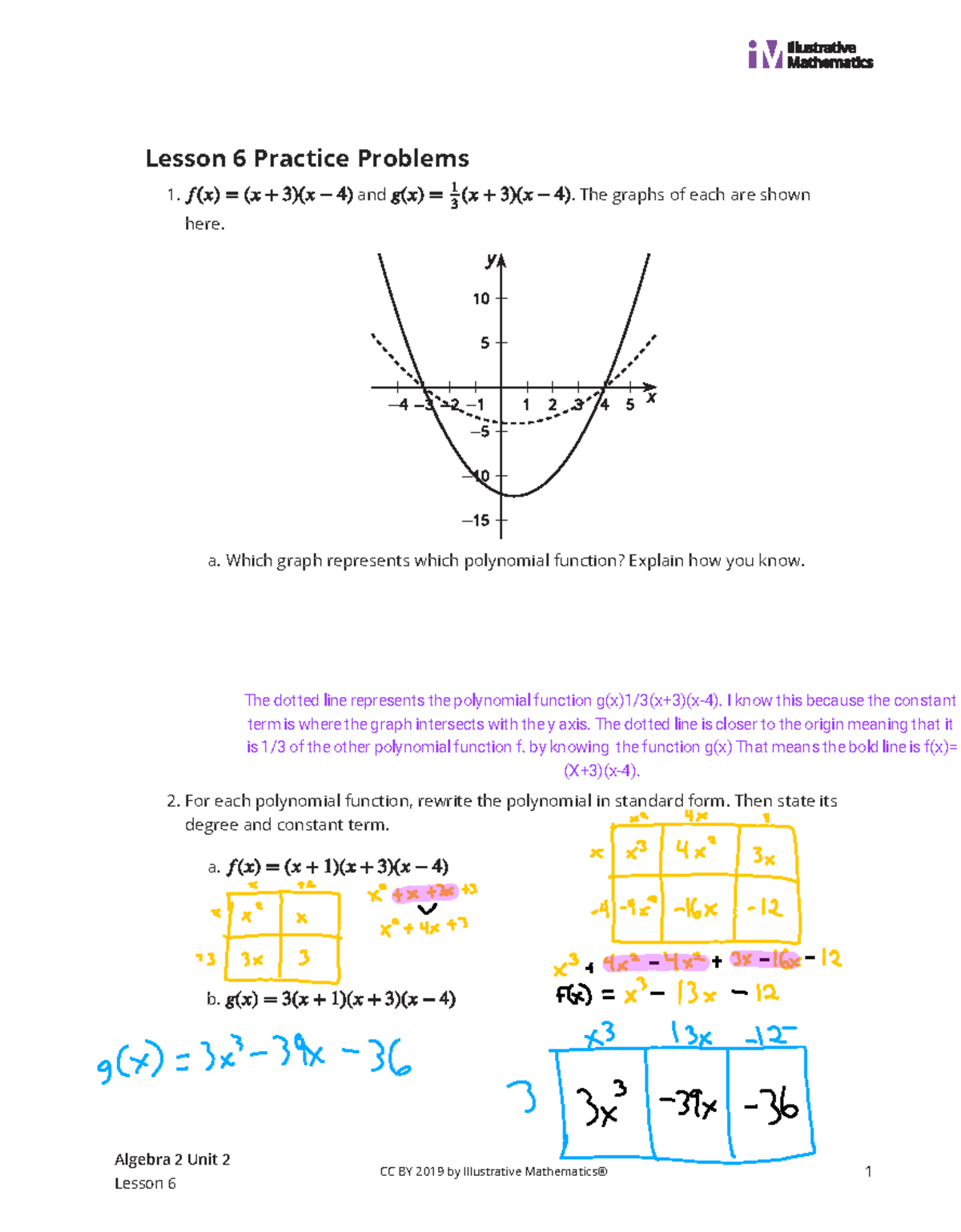 Algebra 2-2.6-Lesson-curated-practice-problem-set - Lesson 6 Practice ...