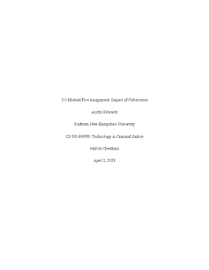 CJ 305 Module 2 Assignment - Emily Good Module 2 Assignment CJ 305 ...