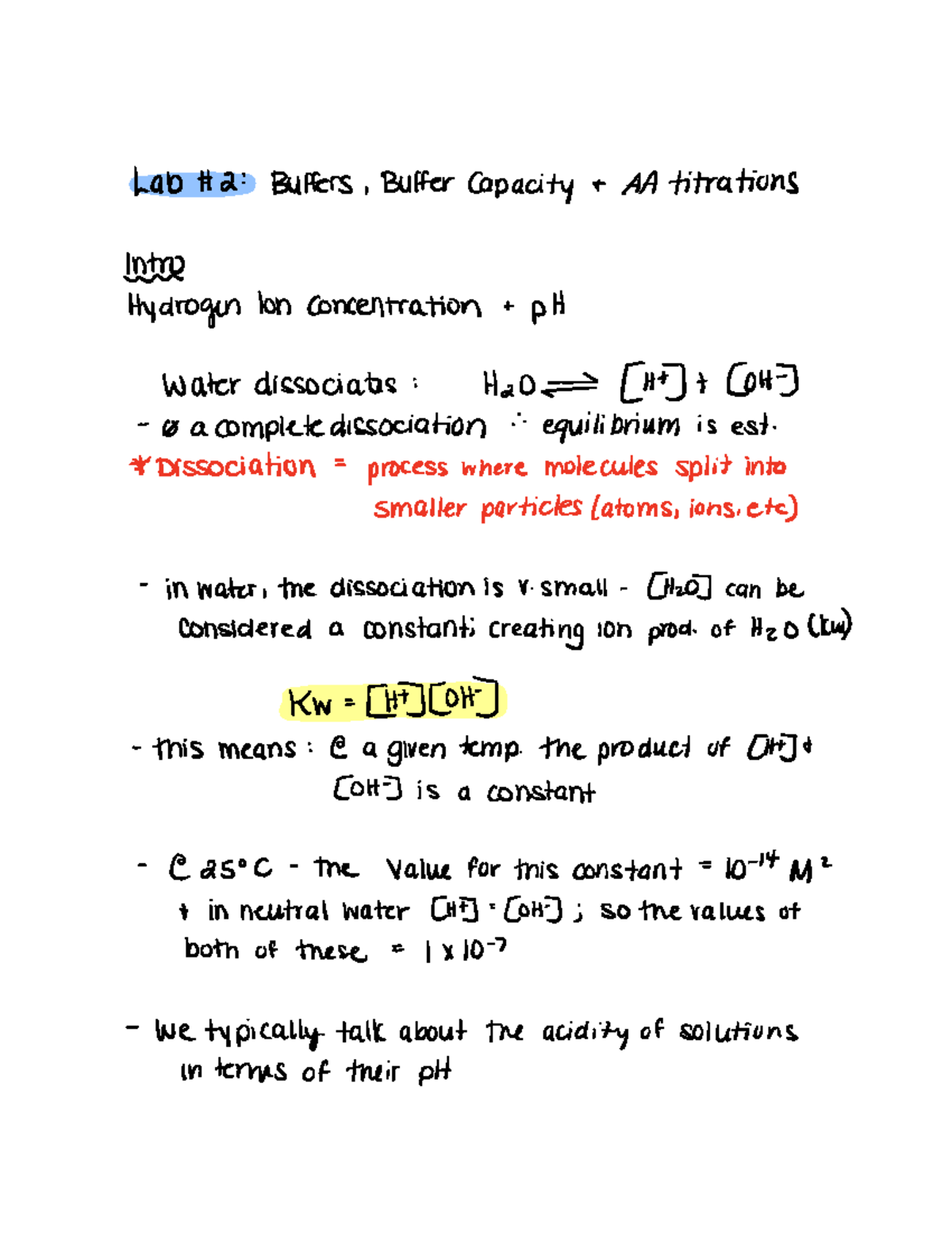 Lab 2 Review - Lab 2 Buffers Buffer capacity t AA titrations Intro ...