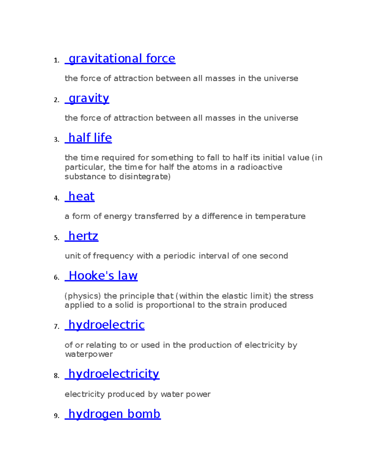 Phy 17 - physics notes, very helpful! - 1. gravitational force the ...