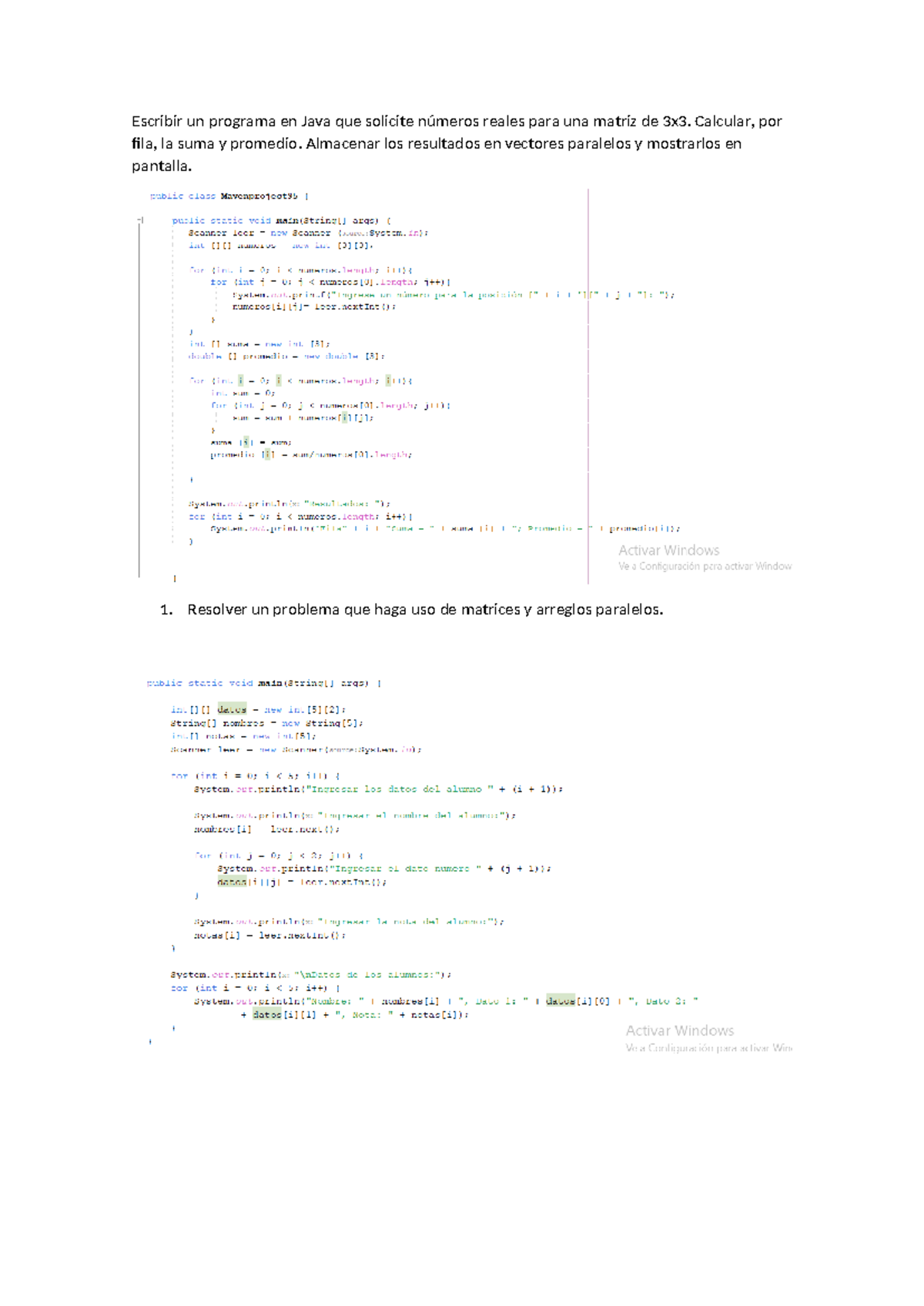Java - semana 11 - Escribir un programa en Java que solicite números ...