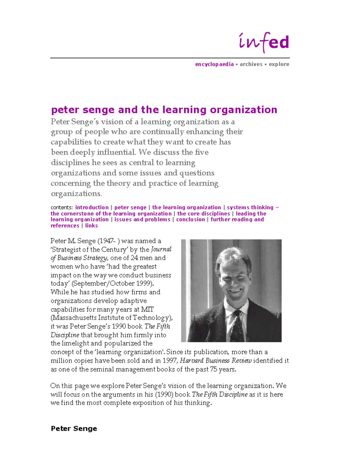 Learn Org-Senge - encyclopaedia • archives • explore peter senge and ...