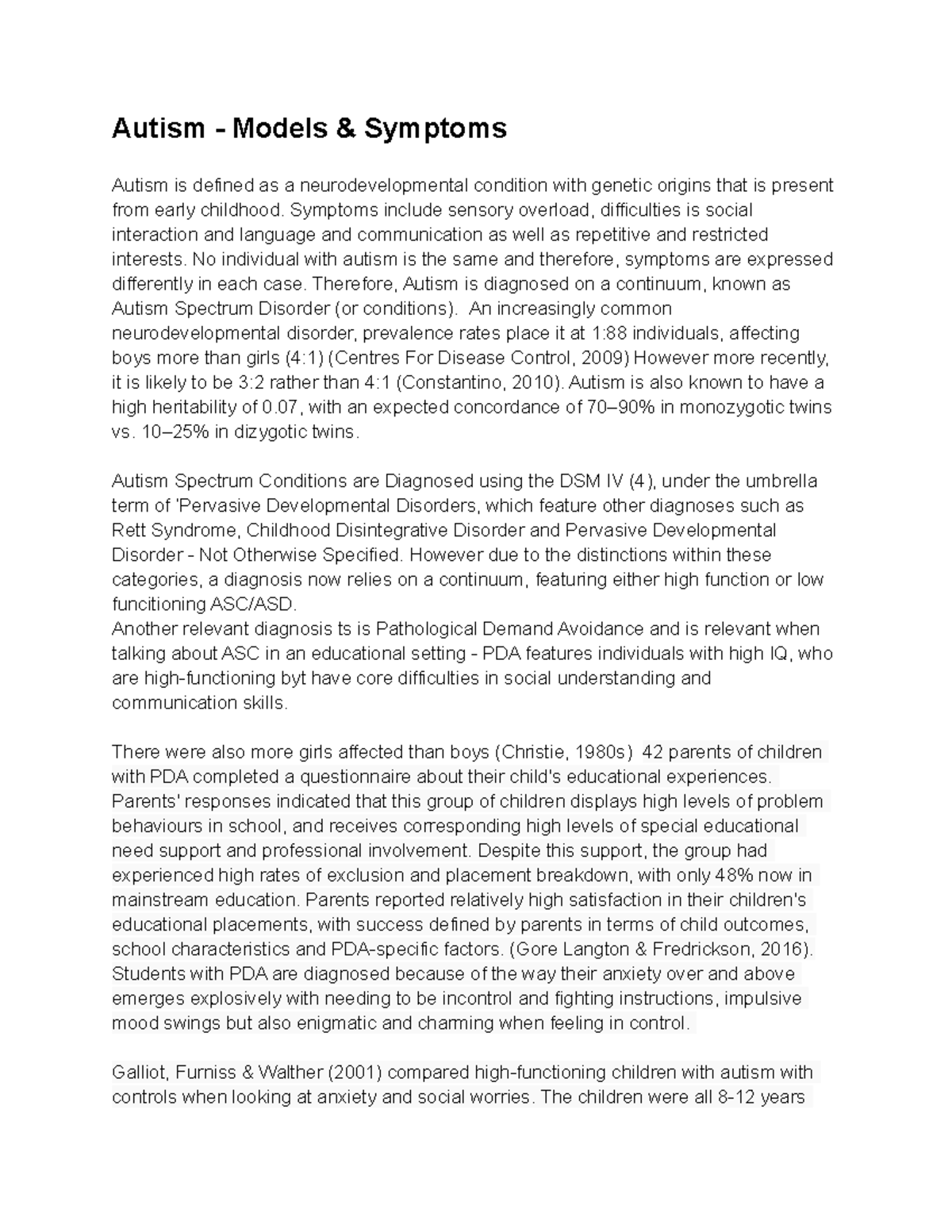 Autism models and symptoms - Autism Models Symptoms Autism is defined ...