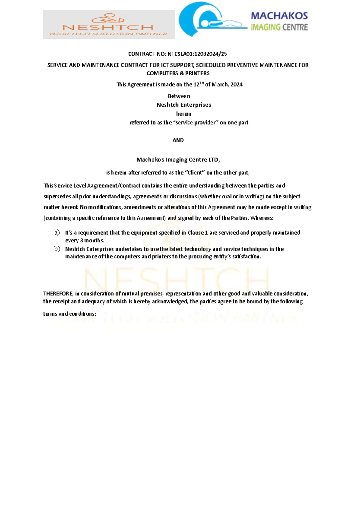 MIC SLA 2024-2025 - Summary Administration and Management of ECPE ...