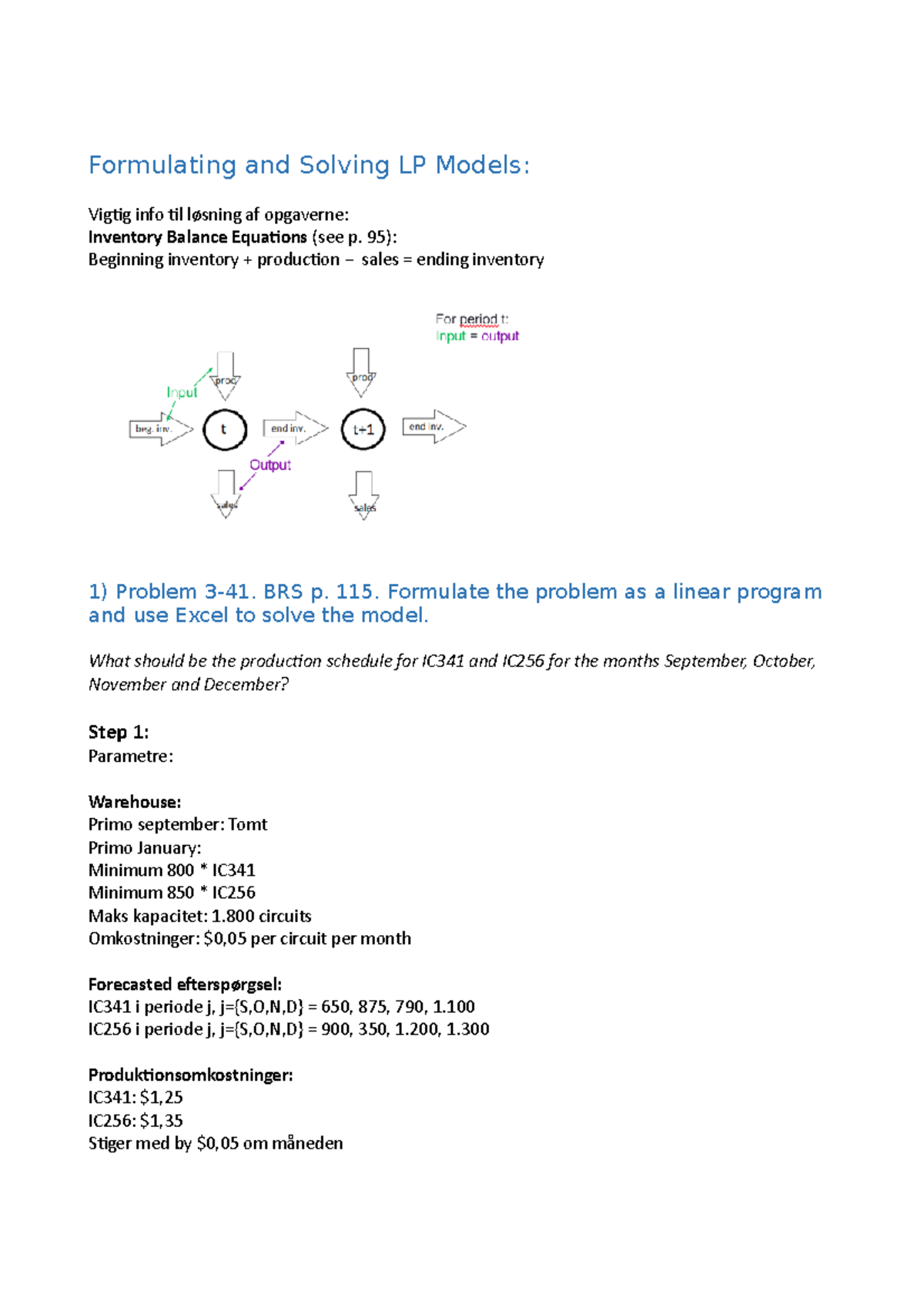OM 3. holdtime (uge 8) - Formulating and Solving LP Models ...